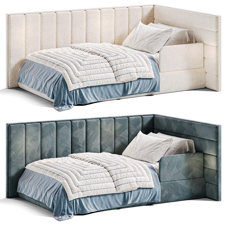Corner bed Bonpari kids (397539) 3D model - Download 3D model Corner ...