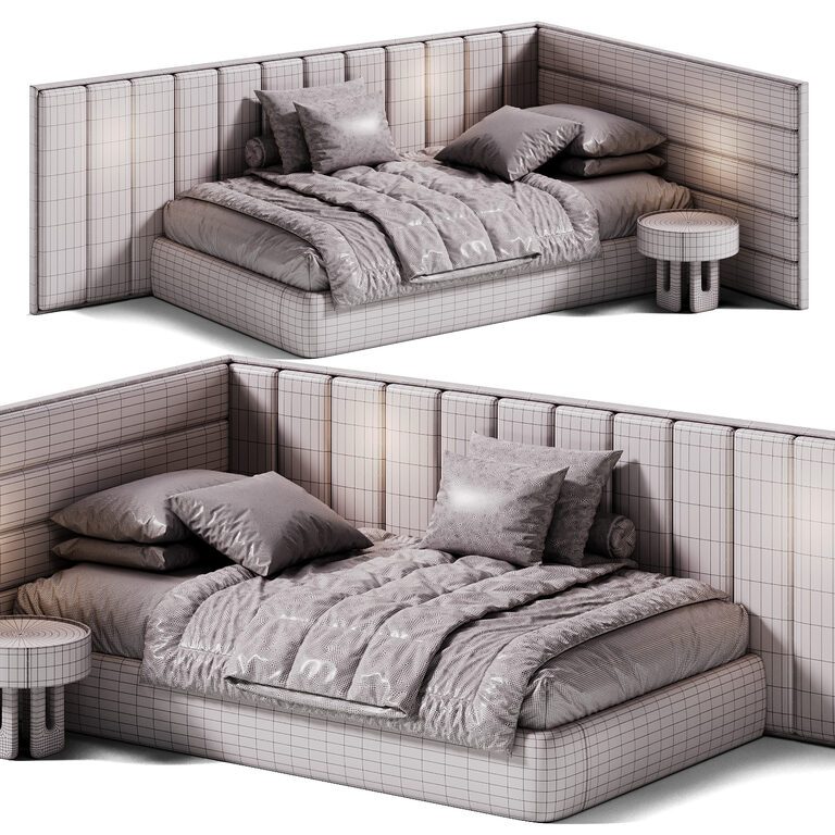 Corner bed Bonpari kids (397540) 3D model - Download 3D model Corner ...
