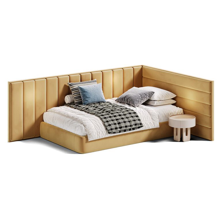 Corner bed Bonpari kids (397540) 3D model - Download 3D model Corner ...
