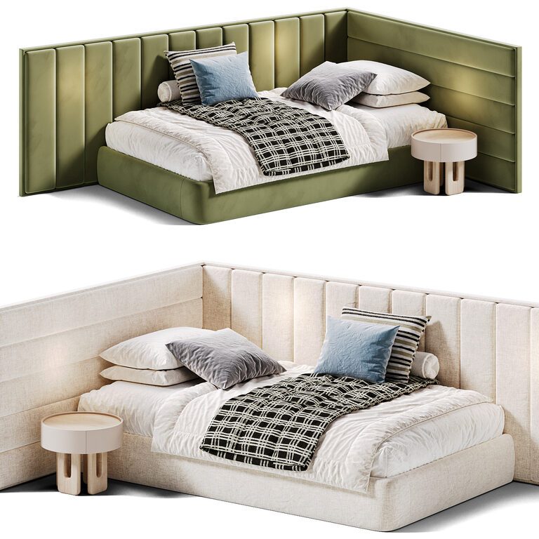 Corner bed Bonpari kids (397540) 3D model - Download 3D model Corner ...