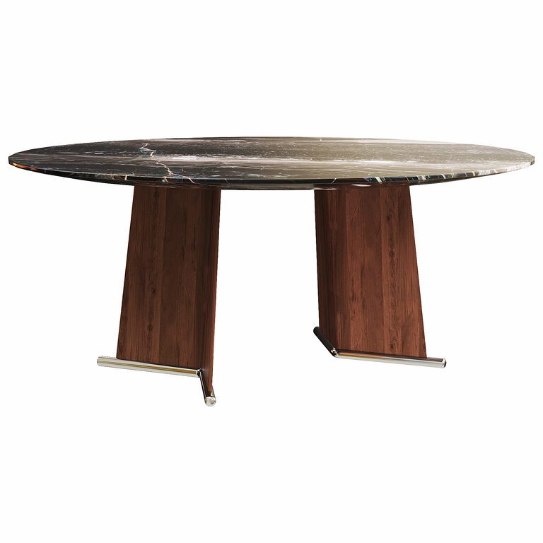 Libra Round dining table By Minotti (397592) 3D model - Download 3D ...