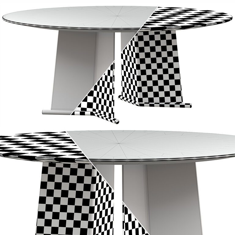 Libra Round dining table By Minotti (397592) 3D model - Download 3D ...