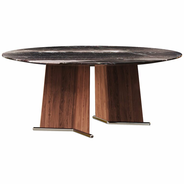 Libra Round dining table By Minotti (397592) 3D model - Download 3D ...