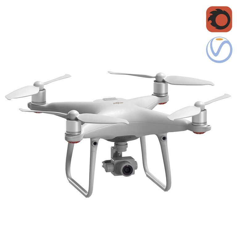 DJI Phantom 4 Pro Drone White (397925) 3D model - Download 3D model DJI ...