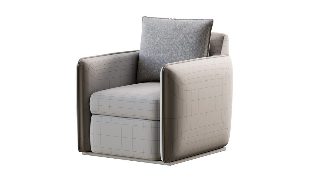 Gallagher Swivel Armchair (398082) 3D model - Download 3D model ...