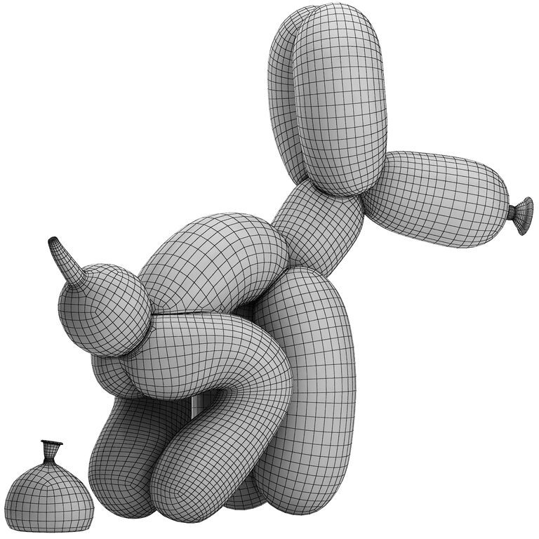 Balloon dog pooping (398154) 3D model - Download 3D model Balloon dog ...