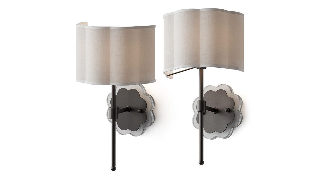 Scalloped Daisy Shade Sconce (398333) 3D model - Download 3D model ...