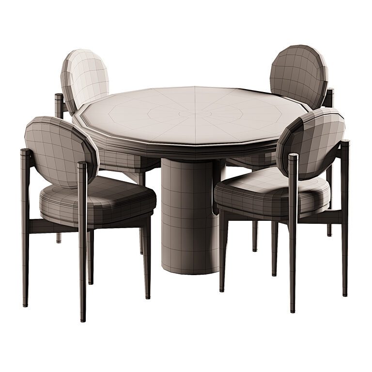 Moscow Dining Chair and table 2017 (398357) 3D model - Download 3D ...
