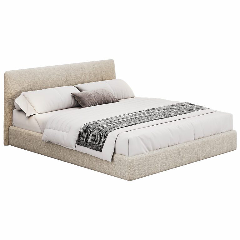 Jacqueline Double Bed By Poliform 01 (398420) 3D model - Download 3D ...