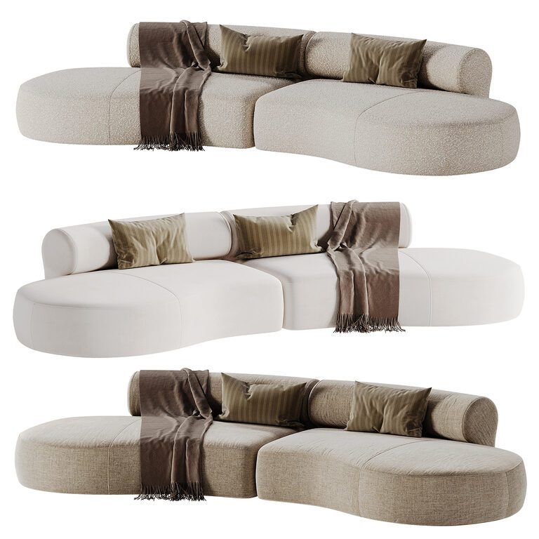 Melody Modular Sofa by Natuzzi 02 (398589) 3D model - Download 3D model ...