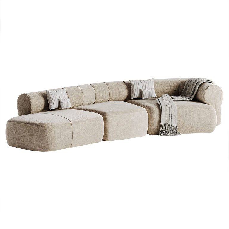 Natuzzi Italia Melody Modular Sofa (398602) 3D model - Download 3D ...