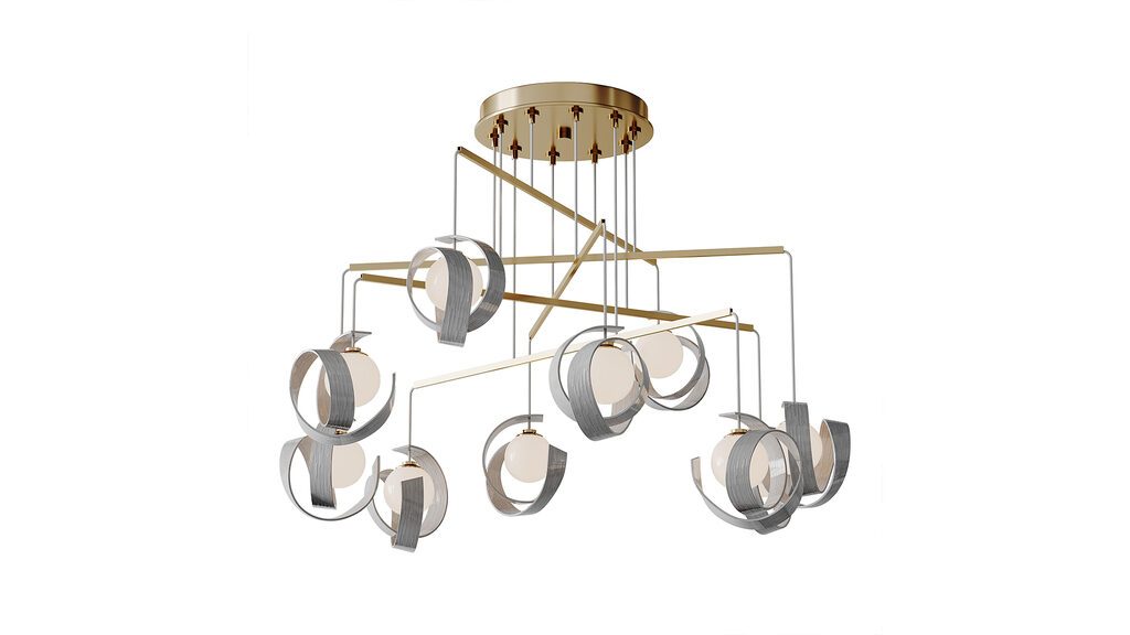 Riza 10 Light Mobile chandelier (400953) 3D model - Download 3D model ...