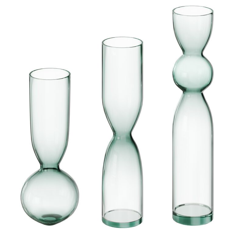 Canopy Trio Recycled Glass Vases Set by West Elm (402534) 3D model ...