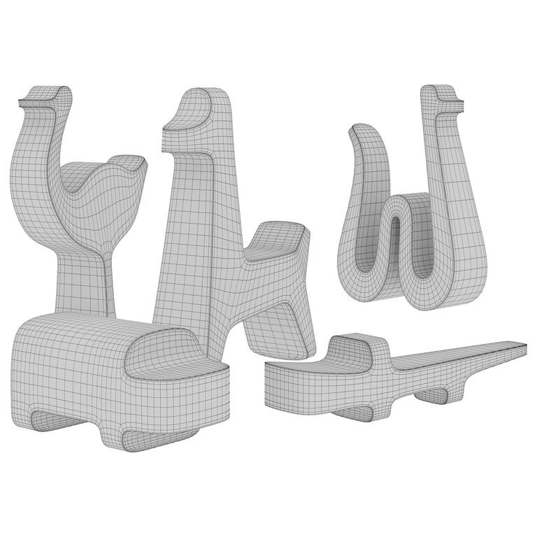 SAFARI Decorative Figurine Set (402582) 3D model - Download 3D model ...