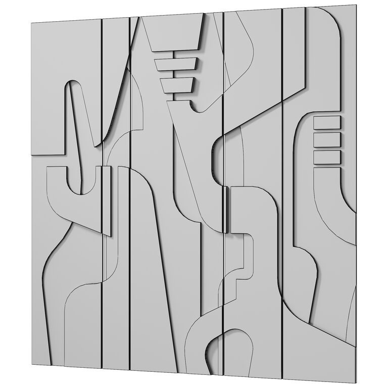 ART WALL 17-Panel Decorative Wall Panel (402651) 3D model - Download 3D ...