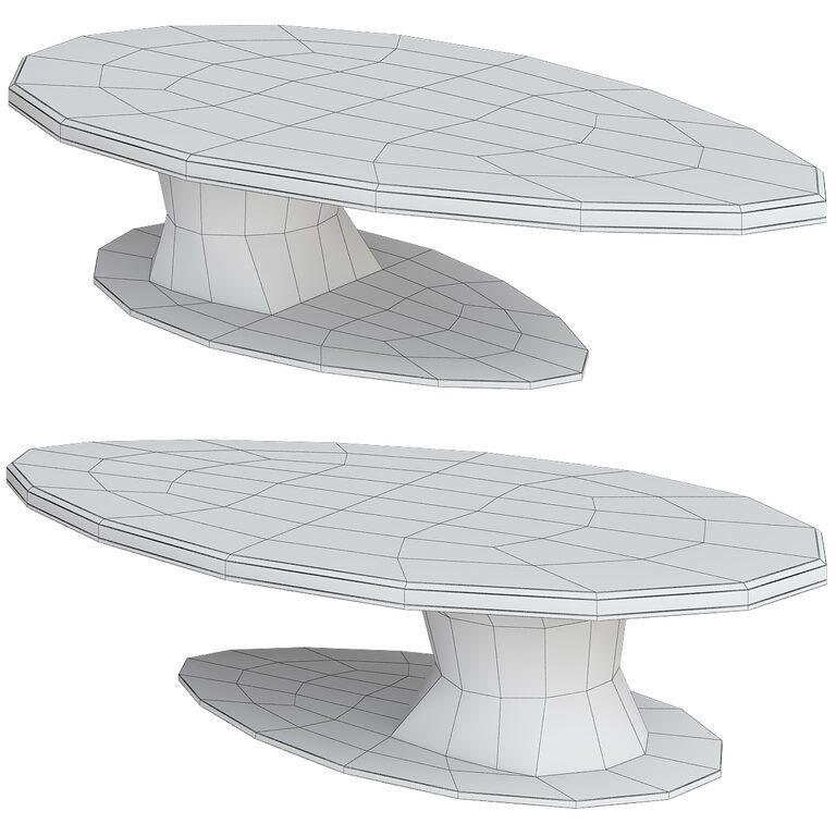 Collection Coffee Table low poly 10 pieces (43586) 3D model - Download ...