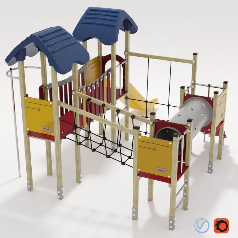Kompan Tower W/ Net & Bridges (43653) 3D model - Download 3D model ...