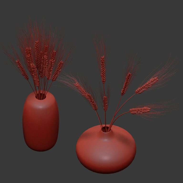 Bouquets of dried flowers (44656) 3D model - Download 3D model Bouquets ...
