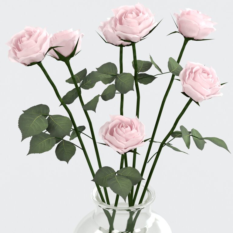 Roses bouquet (44755) 3D model - Download 3D model Roses bouquet (44755 ...