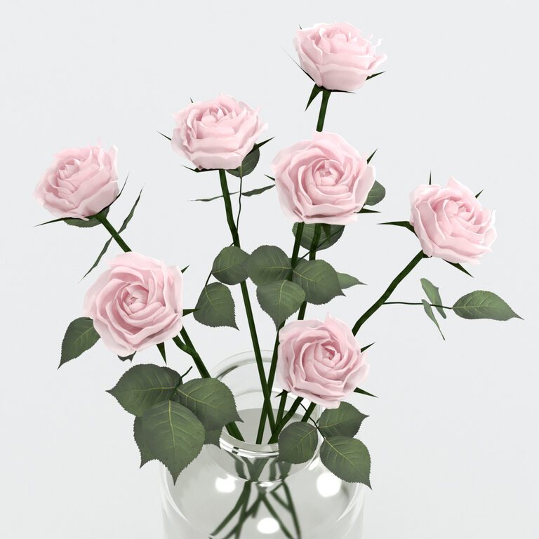 Roses bouquet (44755) 3D model - Download 3D model Roses bouquet (44755 ...