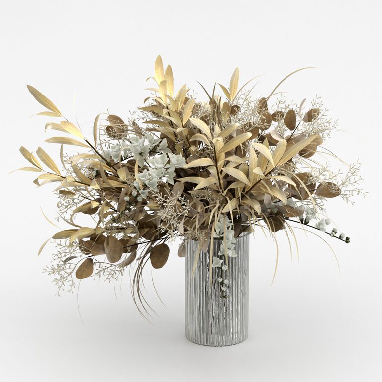 Bouquet of dried flowers (44807) 3D model - Download 3D model Bouquet ...