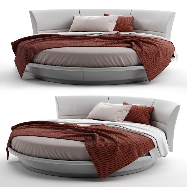 Bed round (44926) 3D model - Download 3D model Bed round (44926 ...