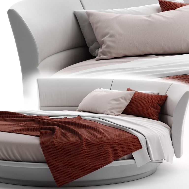 Bed round (44926) 3D model - Download 3D model Bed round (44926 ...