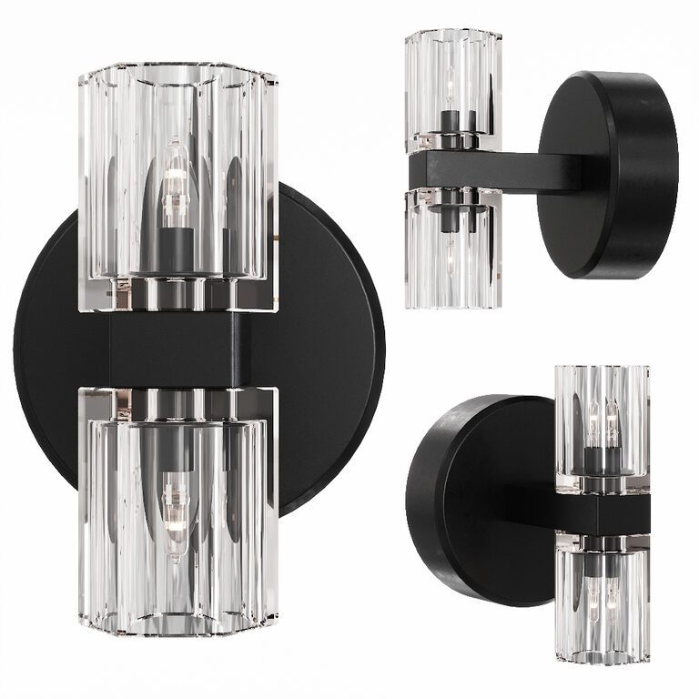 Restoration Hardware ARCACHON DOUBLE SCONCE Black (48201) 3D model ...