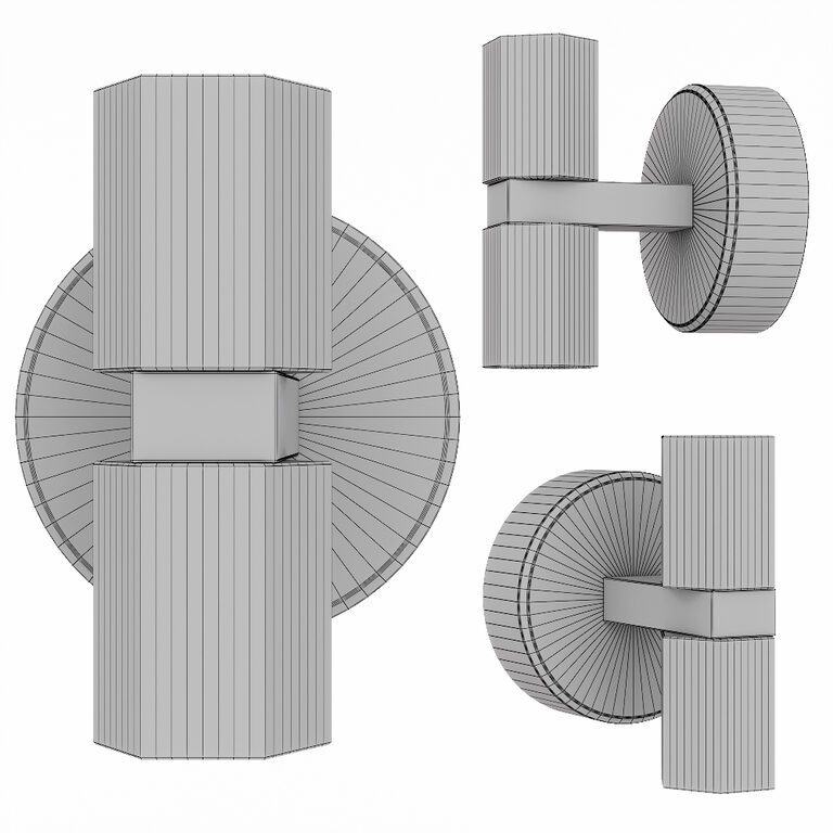Restoration Hardware ARCACHON DOUBLE SCONCE Black (48201) 3D model ...