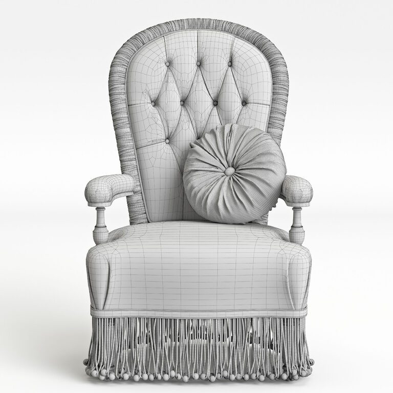 Armchair classic style (48232) 3D model - Download 3D model Armchair ...