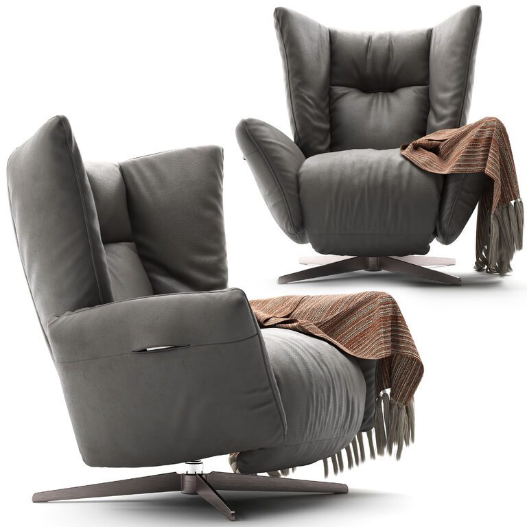 Natuzzi Tulip 3031 Armchair (49221) 3D model - Download 3D model ...