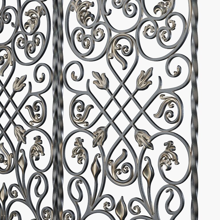Forged Gate Grille (60337) 3D model - Download 3D model Forged Gate ...
