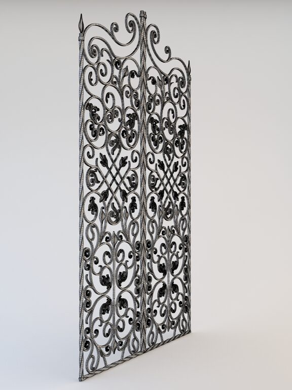 Forged Gate Grille (60337) 3D model - Download 3D model Forged Gate ...
