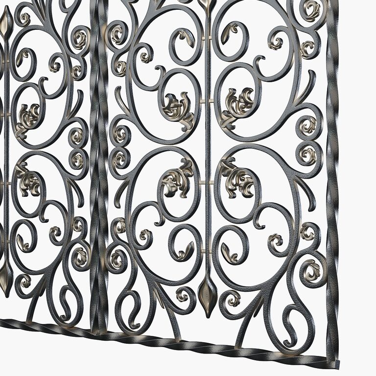 Forged Gate Grille (60337) 3D model - Download 3D model Forged Gate ...