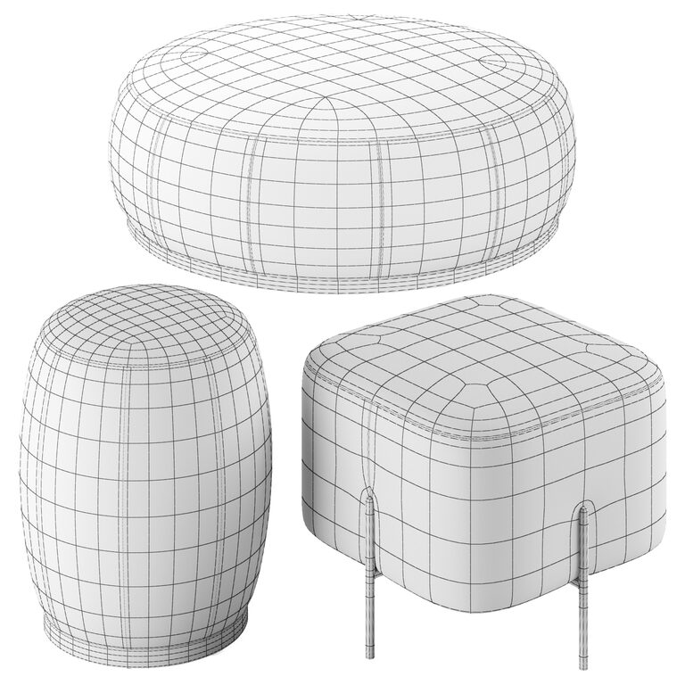 Loftdesigne Poufs (66470) 3D model - Download 3D model Loftdesigne ...