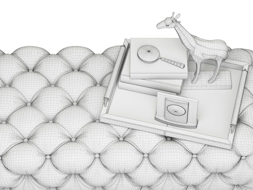 ZGallerie Jules Tufted Bench (70595) 3D model - Download 3D model ...