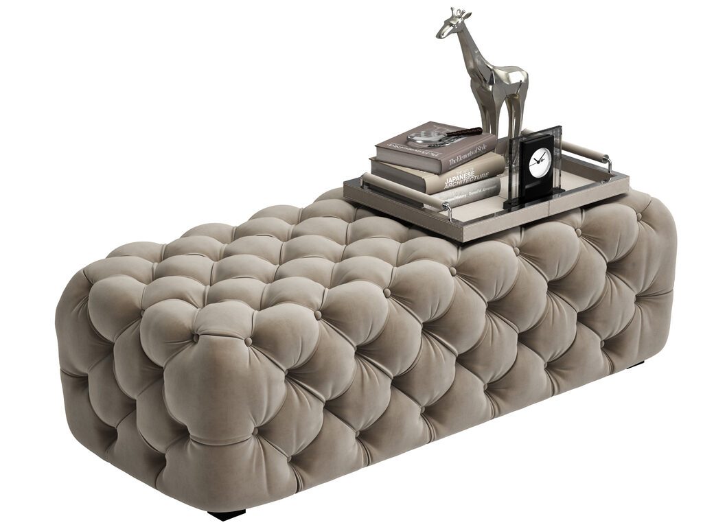 ZGallerie Jules Tufted Bench (70595) 3D model - Download 3D model ...