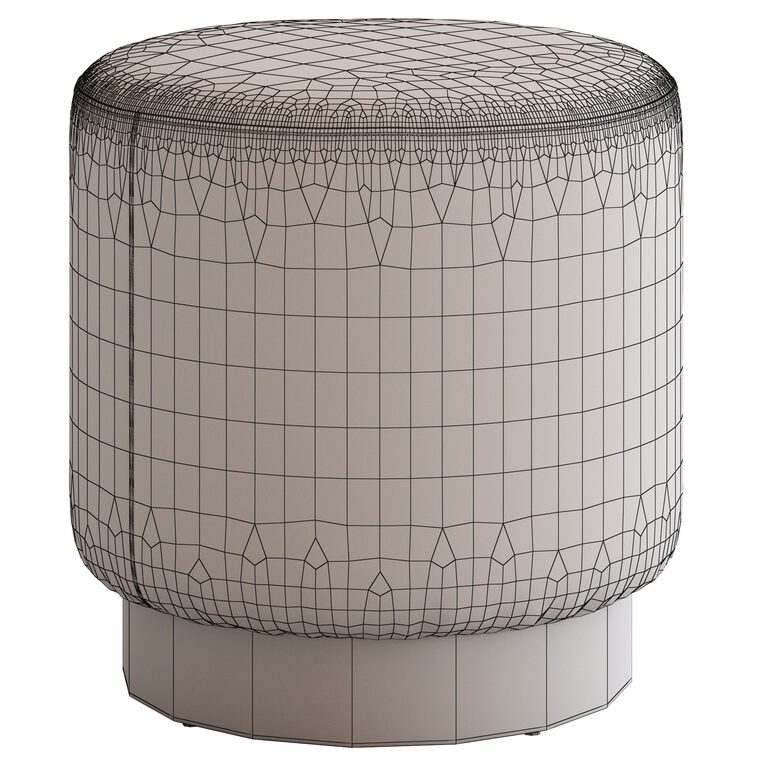 Coco Republic Baxter Ottoman (88738) 3D model - Download 3D model Coco ...