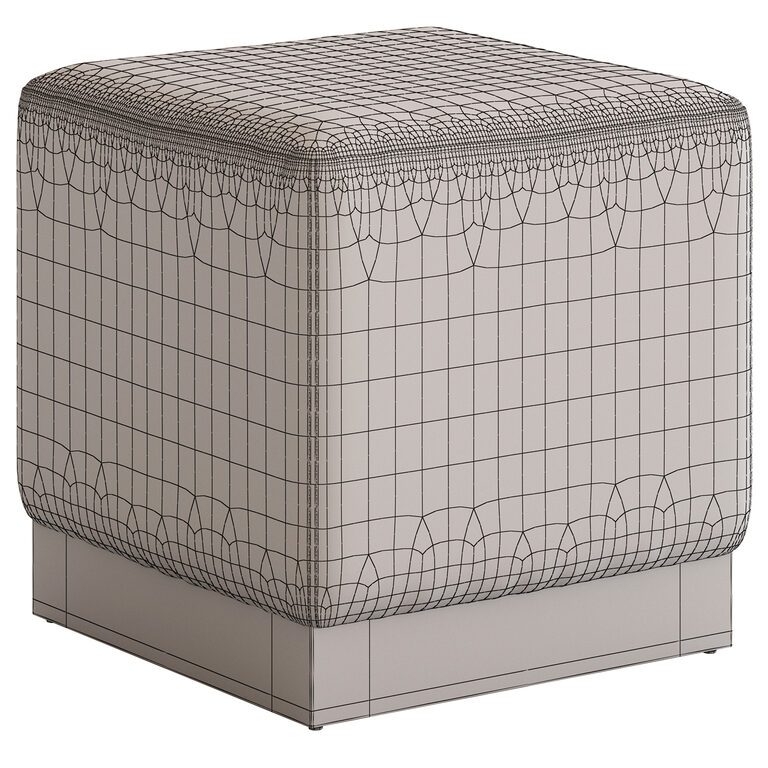 Coco Republic Baxter Ottoman (88738) 3D model - Download 3D model Coco ...