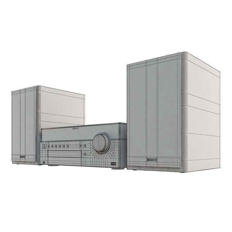 Sony CMT-SBT100 Music Center (98811) 3D model - Download 3D model Sony ...