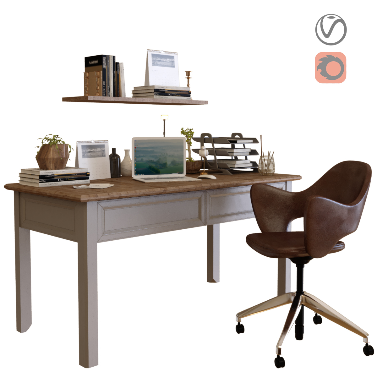 Work table set 5 (119266) 3D model - Download 3D model Work table set 5 ...