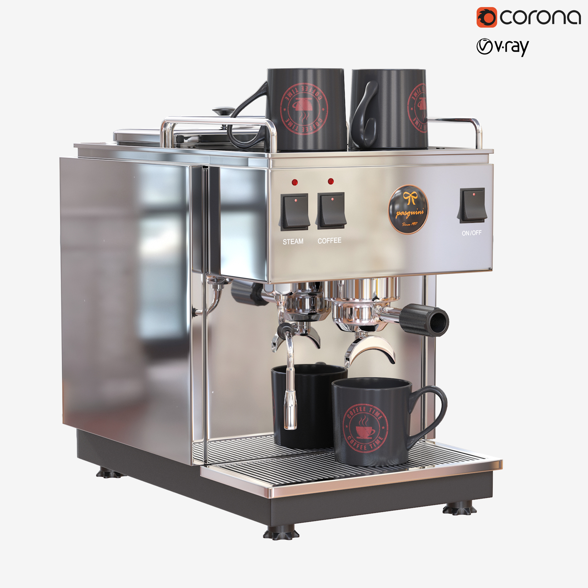 Espresso Coffee Machine (319307) 3D model - Download 3D model Espresso ...