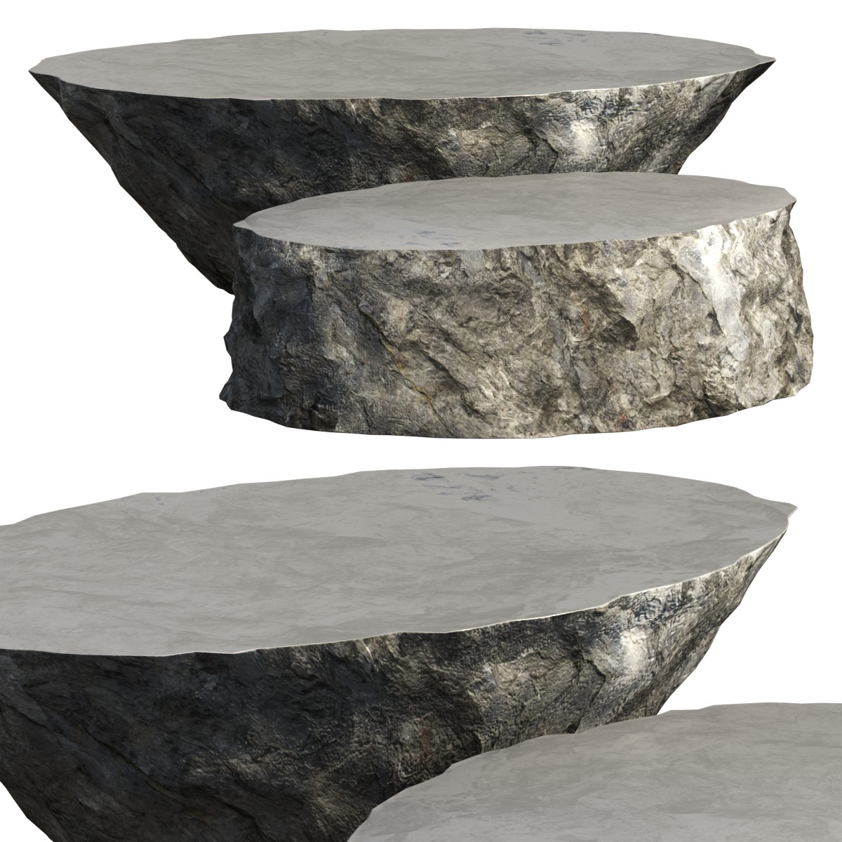 Stone coffee tables (349607) 3D model - Download 3D model Stone coffee ...