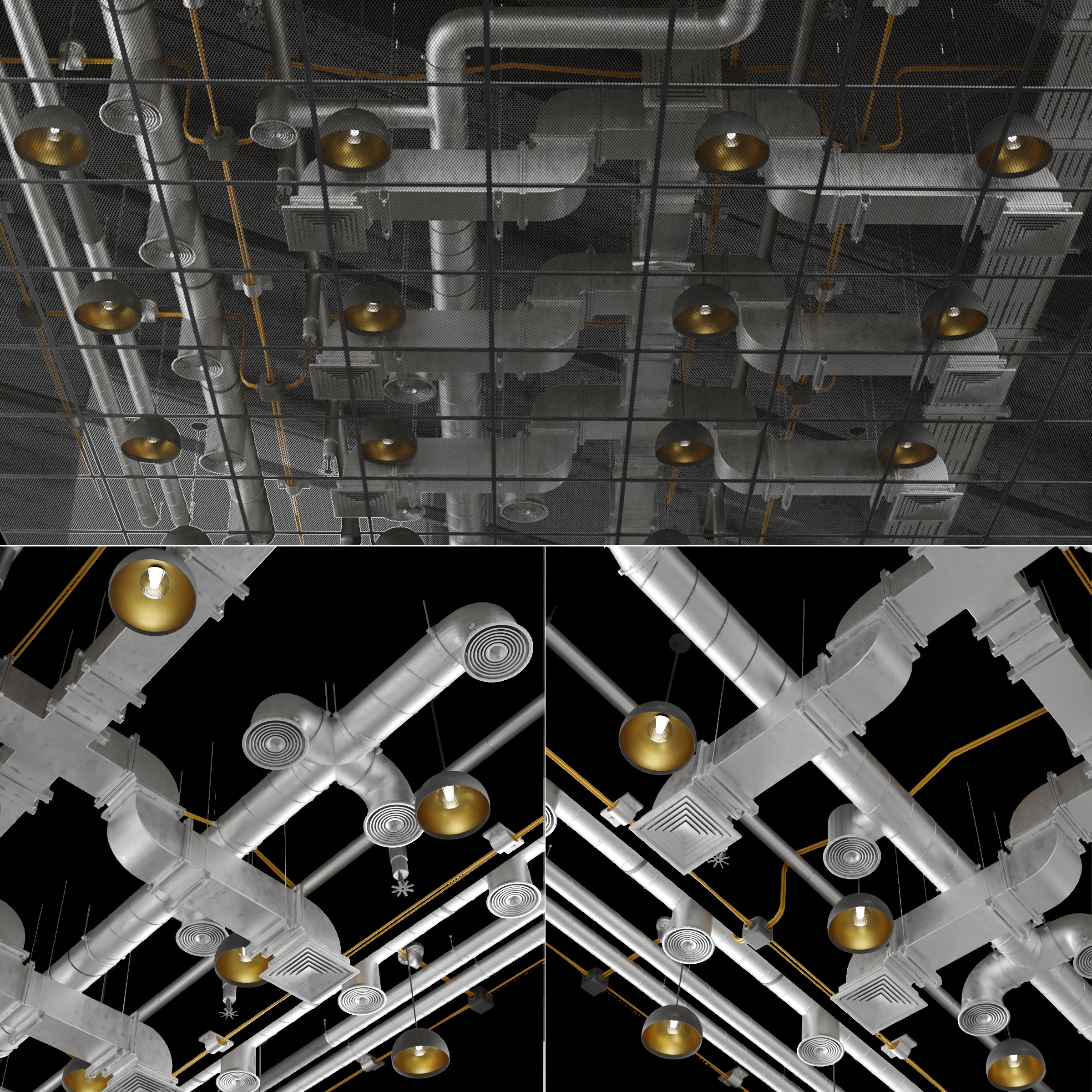 Mechanical ceiling (354593) 3D model - Download 3D model Mechanical ...