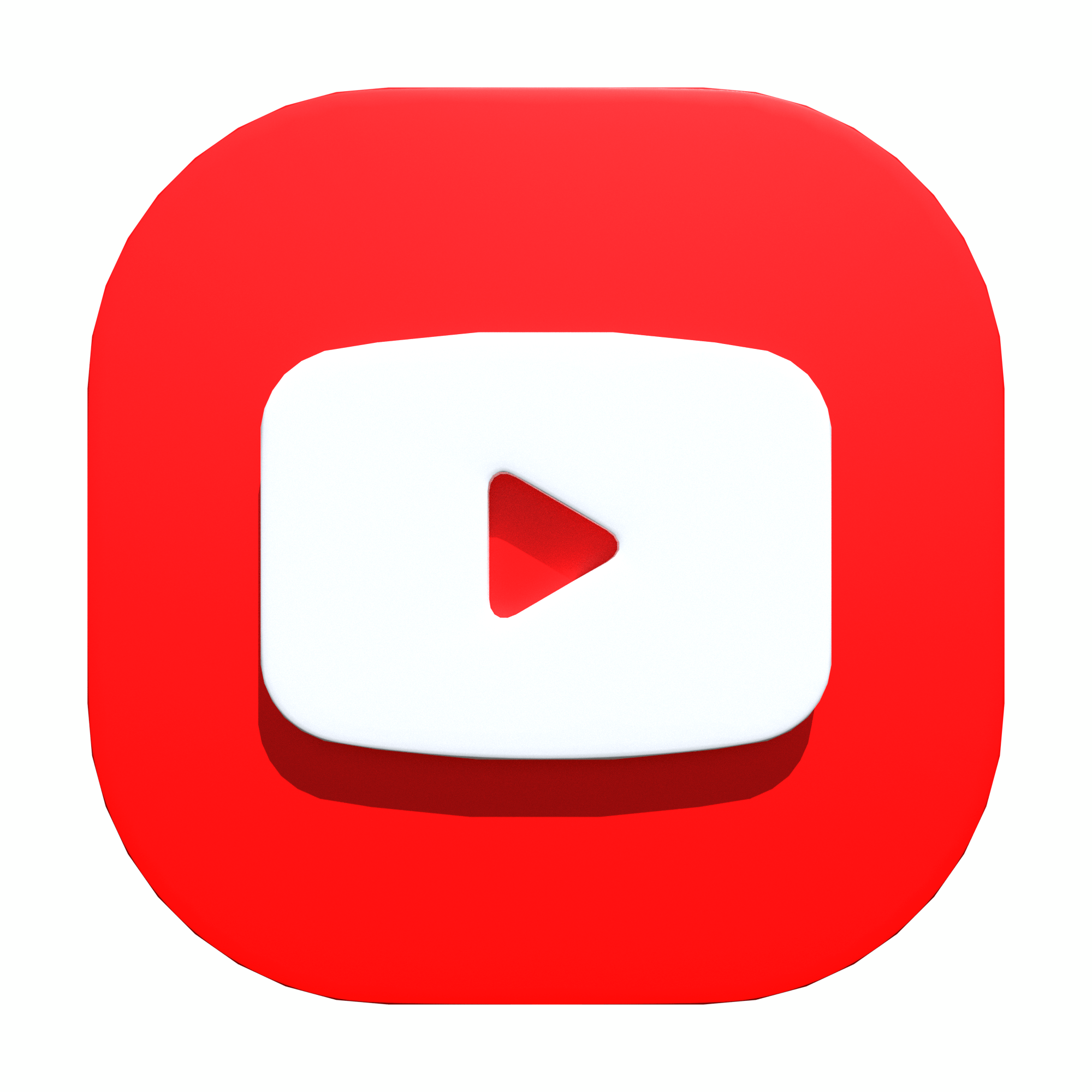 Youtube logo square rounded 2 (382130) 3D model - Download 3D model ...