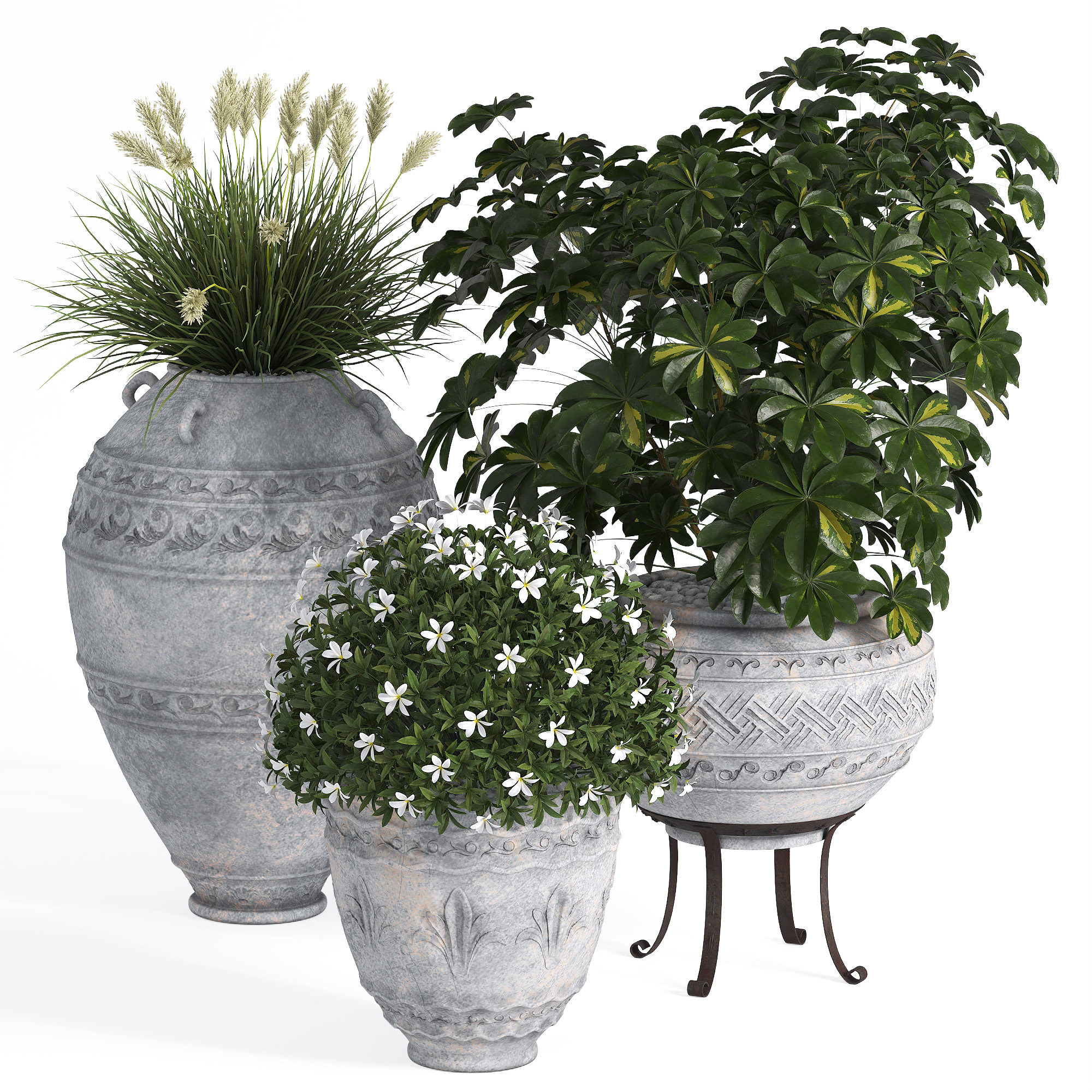 Outdoor Plant Set 02 (382422) 3D model - Download 3D model Outdoor ...